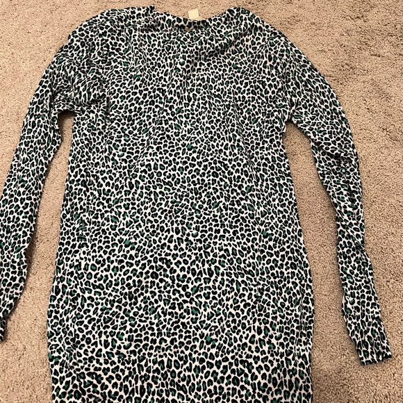 MICHAEL Michael Kors | Sweaters | Michael Kors Green Leopard Print ...